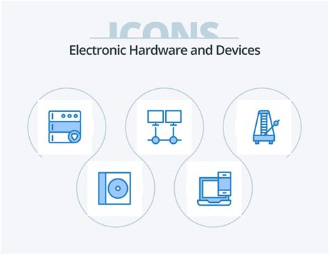 Devices Blue Icon Pack 5 Icon Design Instrument Server Database Network Connection 19751326