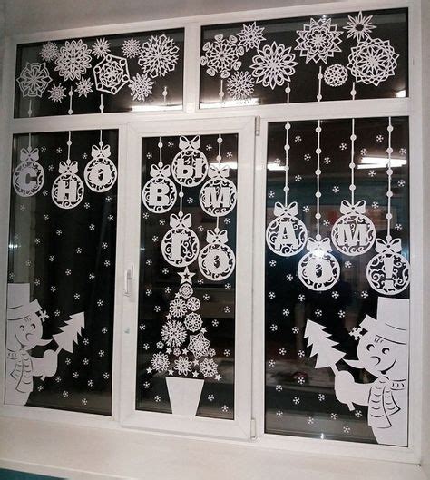 Как украсить окна к Новому 2023 2024 году идеи рисунки фото Новогодние рисунки н