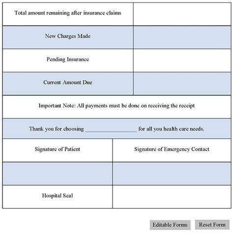 Medical Billing Statement Form Editable Pdf Forms