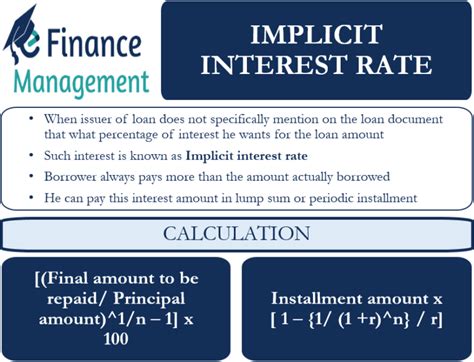 Implicit Interest Rate Meaning Calculation And Use Examples