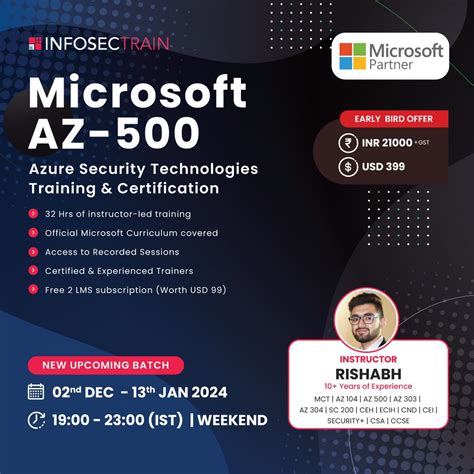 Infosec Train On Linkedin Azuresecurity Certificationtraining Microsoftaz500