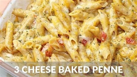3 Cheese Baked Penne Pasta Baked Penne Baked Penne Pasta Italian Seasoning Blend Recipe