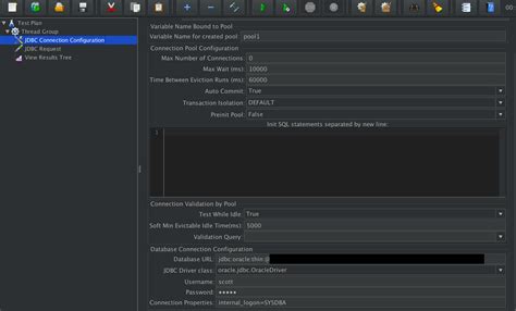 oracle jmeter 5 2 1 connection properties is ignored stack overflow