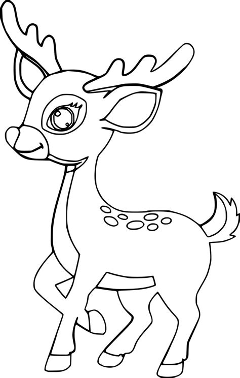 Раскраска маленький олененок - 62 фото