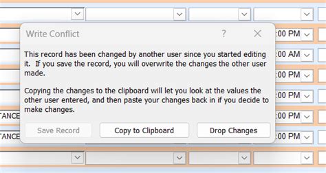 Solved Write Conflict In Access Using Sql Client 11 Odbc Driver