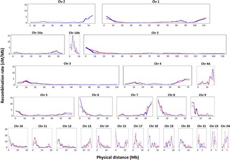 Comparison Of Sex Specific Recombination Maps The Recombination Rates