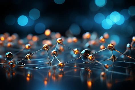 Premium Ai Image An Artistic Representation Of A Molecular Atom Model Symbolizing Concepts