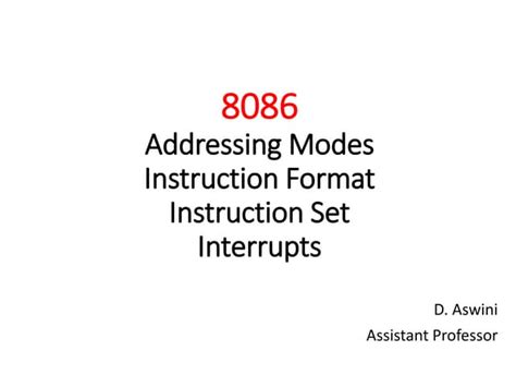 Addressing Modes Of 8086 Pptx