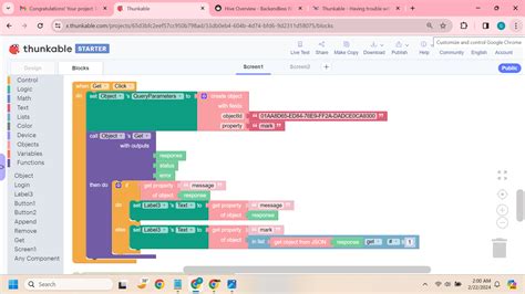 Thunkable Having Trouble With Simply Getting Object Properties With