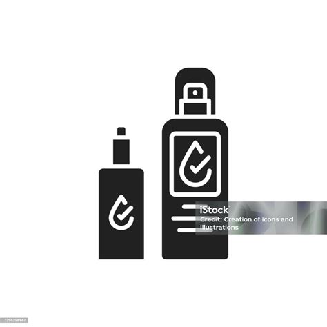 방수 스프레이 병 검정 글리프 아이콘 발수 에어로졸 개념 옷 신발 보호 표지판 웹 페이지 모바일 앱 프로모션용 픽토그램 Ui Ux Gui 디자인 요소입니다 0명에 대한 스톡