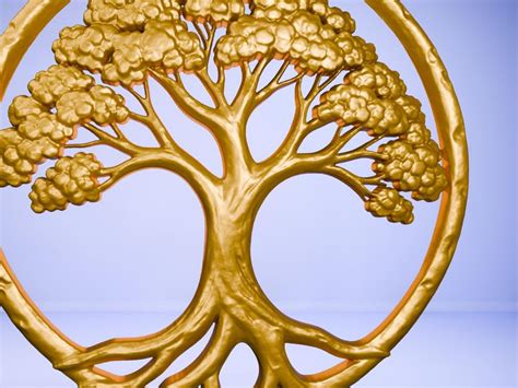 Tree Of Life D STL Model For D Printing CNC Relief Woodworking Circular Wall Decor
