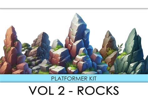 Platformer Kit Vol 2 Rocks 2d 주변환경 Unity Asset Store
