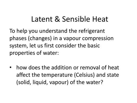 Ppt Latent And Sensible Heat Powerpoint Presentation Free Download