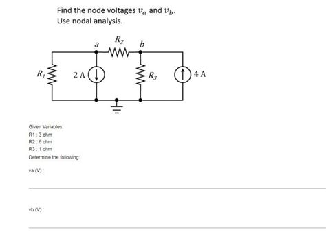 Solved Find The Node Voltages Va And Vb Use Nodal Analysis