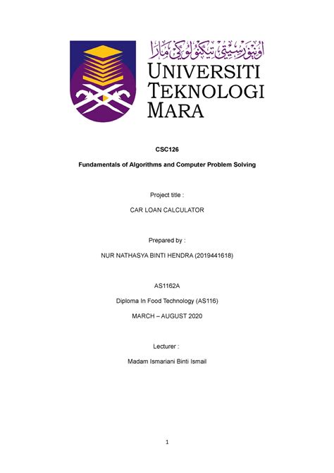 CSC126 Assessment 3 CSC Fundamentals Of Algorithms And Computer