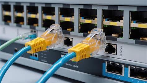 Close Up Of Network Cables Connected To A Server Highlighting Connectivity Premium Ai