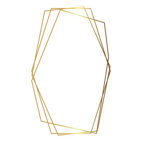 Gold Polygonal Geometric Frame 18872485 Png 53 Off