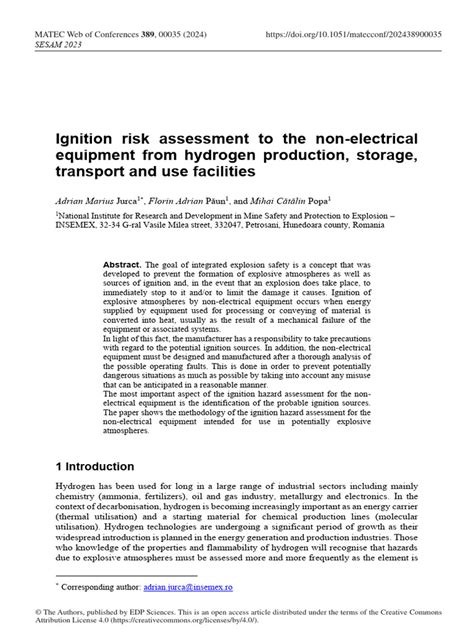 Ignition Risk Assessment To The Non Electrical Equ Pdf Risk Friction