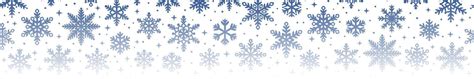 White Snowflake Banner Winter Snow Confetti Frame Header Or Border