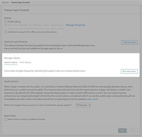 Manage Field And Spatial Indexes Documentation Esri Developer
