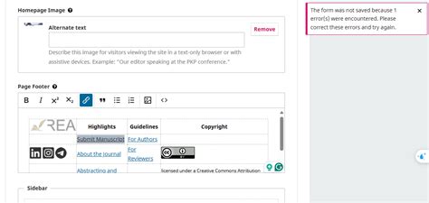 Error In Saving Changes In Upgraded OJS Software Support PKP Community Forum