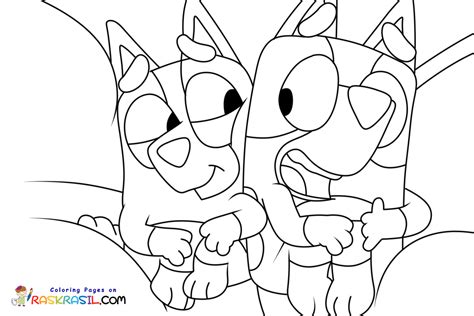 Dibujos De Bluey Y Bingo Para Colorear