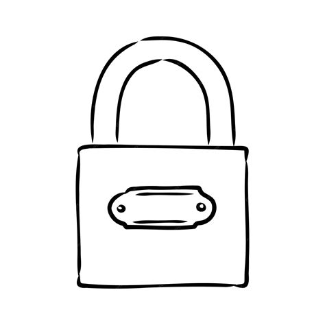 Premium Vector Vector Sketch Illustration Padlock Padlock Vector