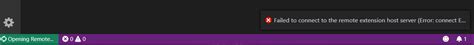 Failed To Connect To The Remote Extension Host Server Issue Microsoft Vscode Remote