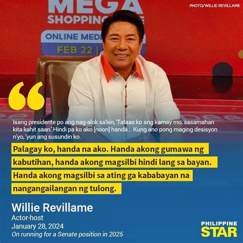 Willie Running For Senator On 2025 Rphilippines