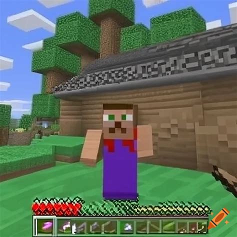 Minecraft Game Screenshot On Craiyon