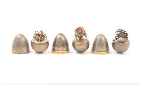 Bonhams Stuart Devlin Three Silver Gilt Novelty Surprise Eggs London