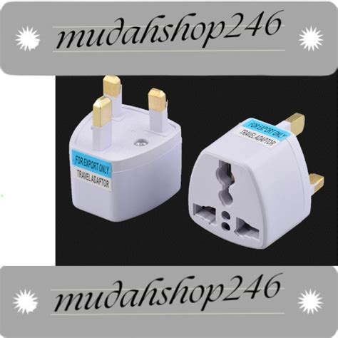 Universal International Uk 3 Pin Travel Plug Socket Adapter Shopee