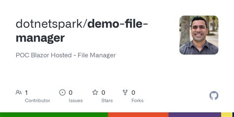 github dotnetspark demo file manager poc blazor hosted file manager