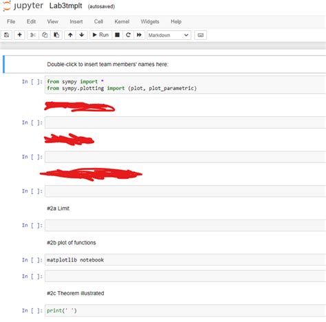 Get Answer Question Jupyter Lab3tmplt Autosaved File Edit View