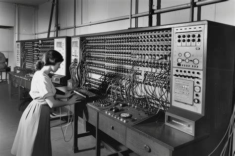 Premium Photo The Birth Of The First Computer Ai Generated