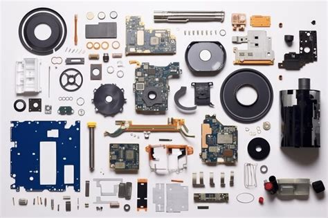 Premium Ai Image Parts Of Disassembled Computer Professional Advertising Photography