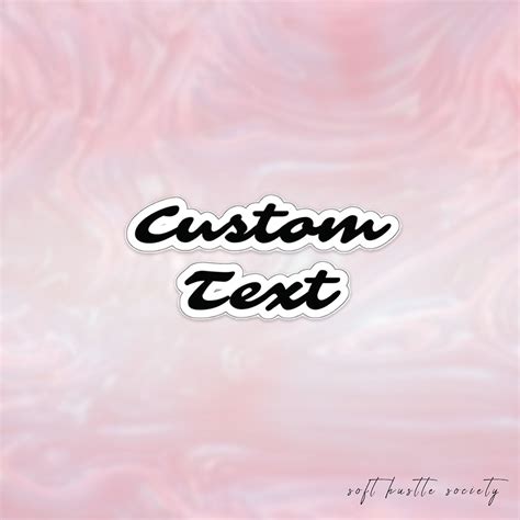 Custom Chunky Cursive Font Sticker Personalized Name Label Quote