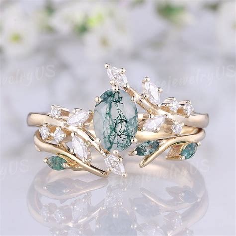 Unique Wedding Ring Set Etsy