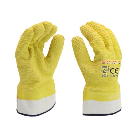 Latex Safety Cuff Protective Gloves Maxitough