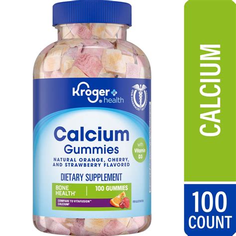 Kroger® Calcium Gummies Orange Cherry And Strawberry 100 Ct Kroger