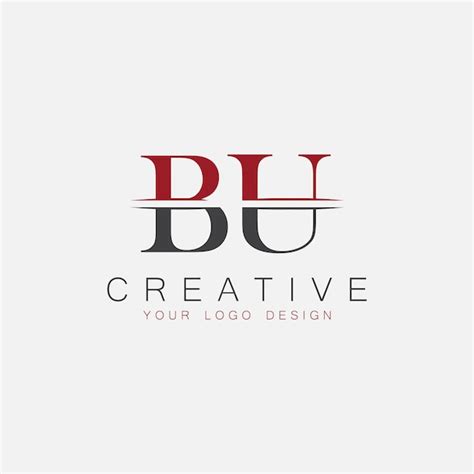 Premium Vector Bu Initial Monogram With Letter Creative Logo
