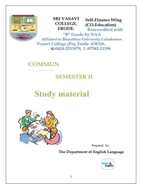 Ug First Year English Material Pdf Clause Sentence Linguistics