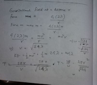 Consider A Long Heavy Object Of Linear Mass Density A In Space A Small Particle Of Mass M Is
