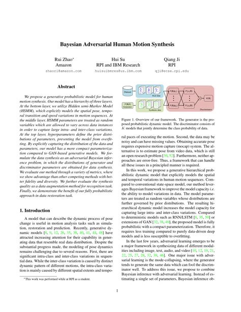 Pdf Bayesian Adversarial Human Motion Synthesis