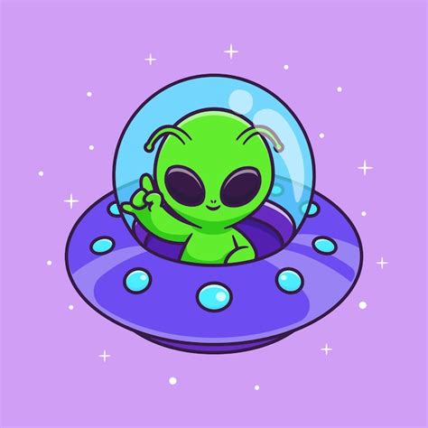 Cartoon Ufo In Space Cartoon Ufo Alien Space Stock Illustration