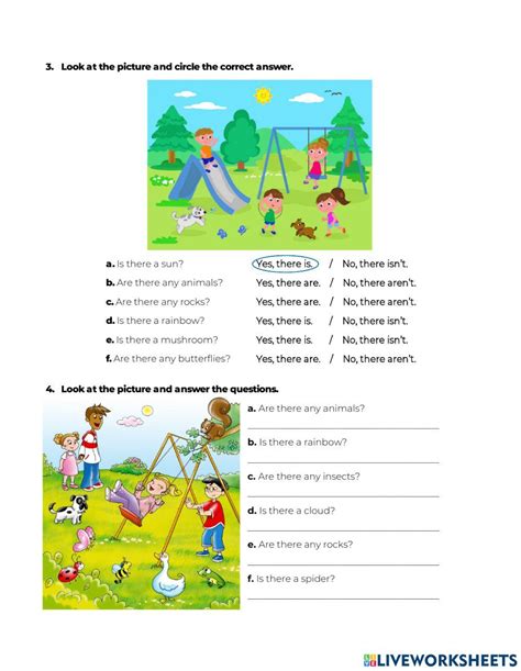 There Is There Free Interactive Worksheets 944372