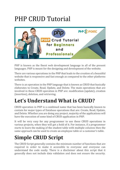 Ppt Php Crud Operation Finction Powerpoint Presentation Free Download Id