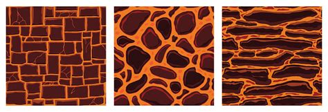 만화 게임 질감 용암 표면 원활한 패턴 게임 자산 벽 및 환경 배경 만화에 대한 스톡 벡터 아트 및 기타 이미지 만화 자갈 건축자재 질감 Istock
