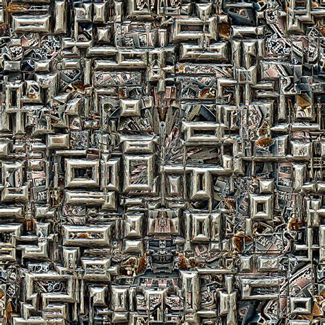 Abstract Metallic Structure Digital Art By Phil Perkins Pixels