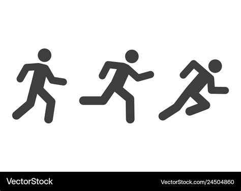 Man Running Icons With Various Style Royalty Free Vector